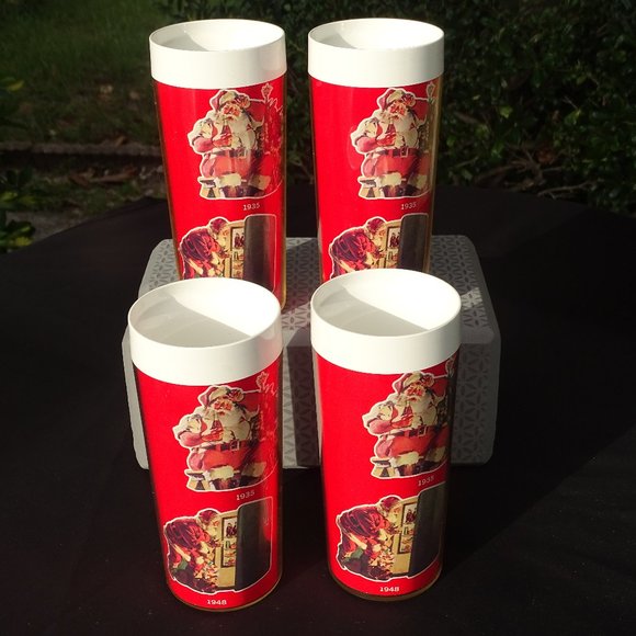 Coca Cola | Dining | Santa Thru The Years Coke Coffee Cups Set Of 4 ...